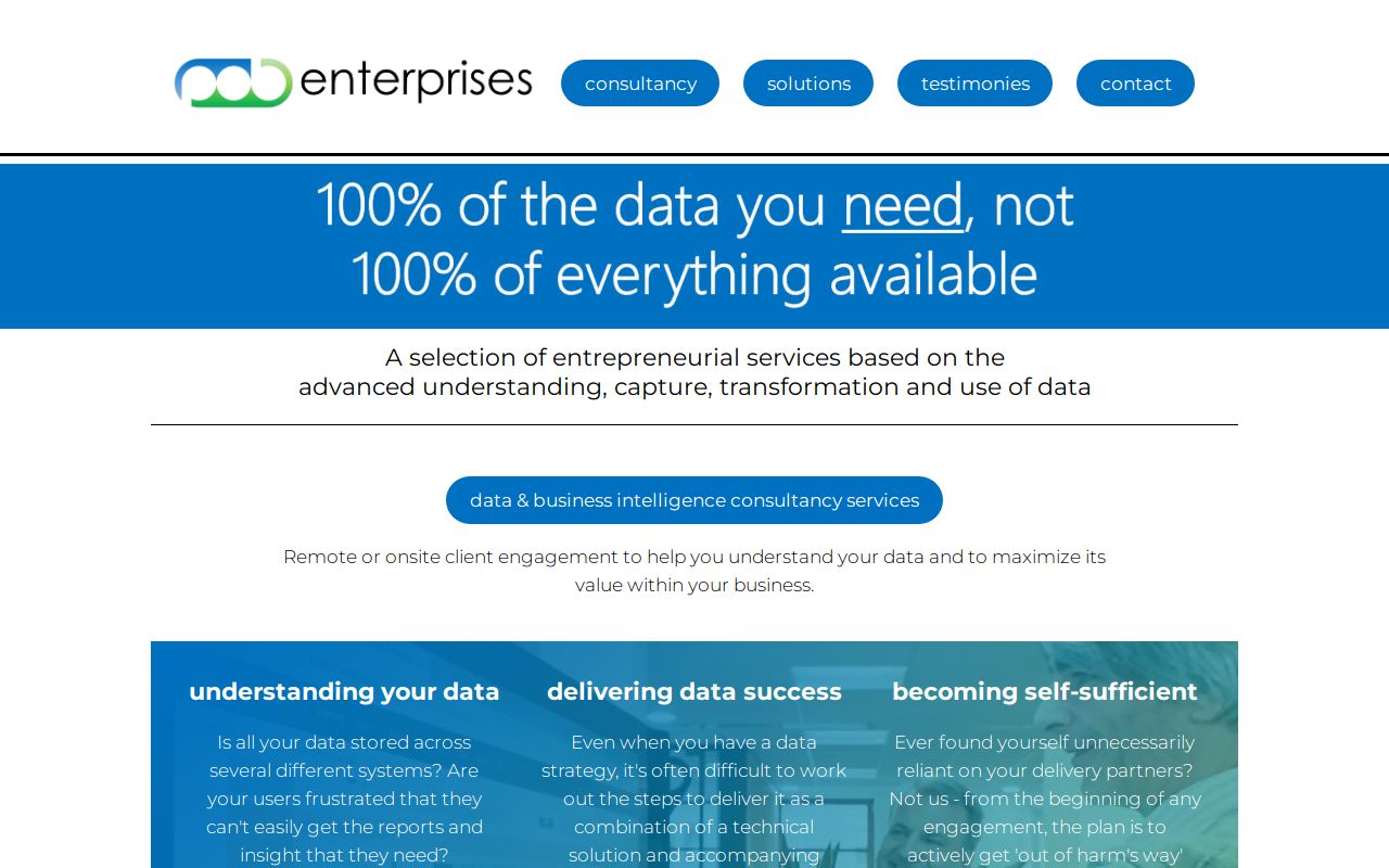 POB Enterprises - using data to make better decisions